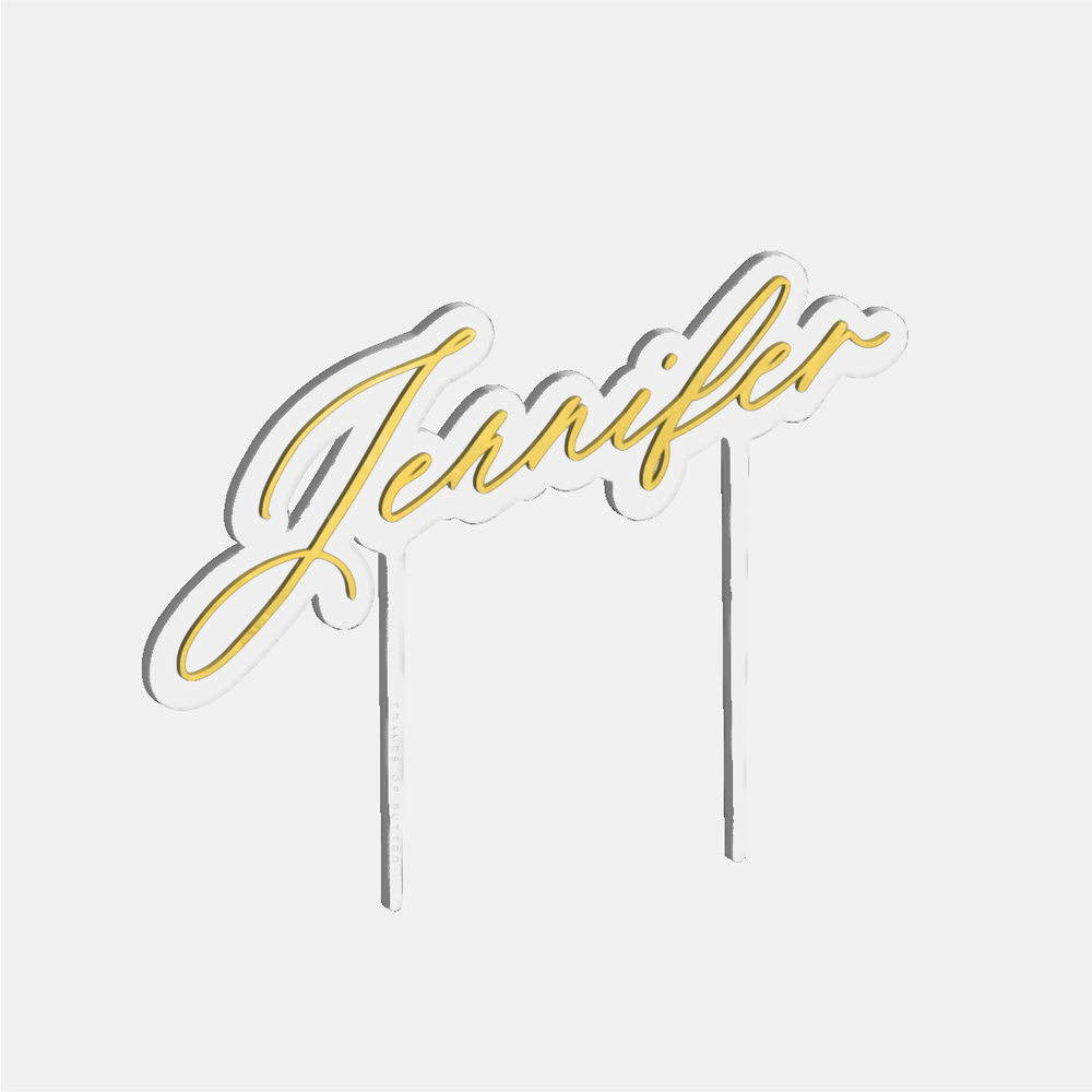 Personalized Double Layered Cake Topper 客製化名字雙層蛋糕插牌 | Frames of Butter