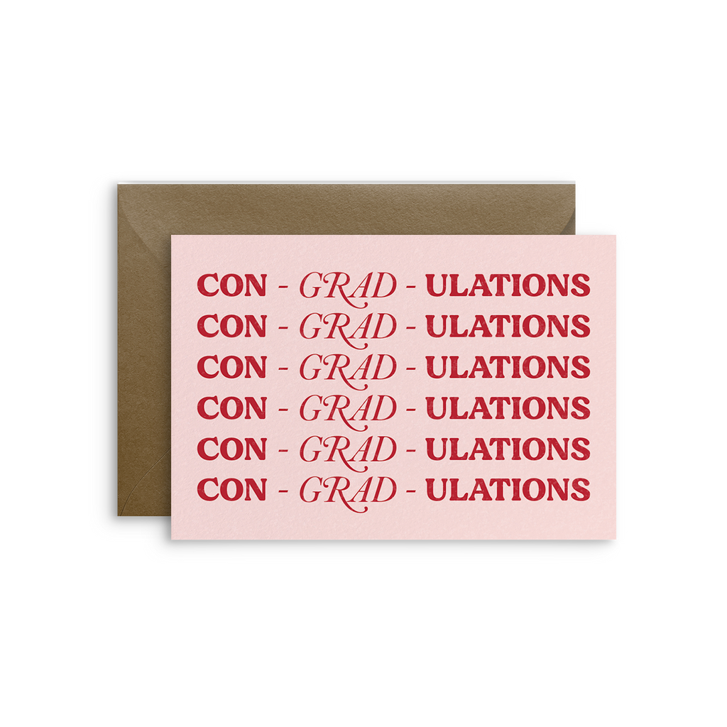 CON-GRAD-ULATIONS | Graduation card