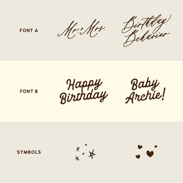 Personalized Cake Topper 客製化蛋糕插牌 | Frames of Butter