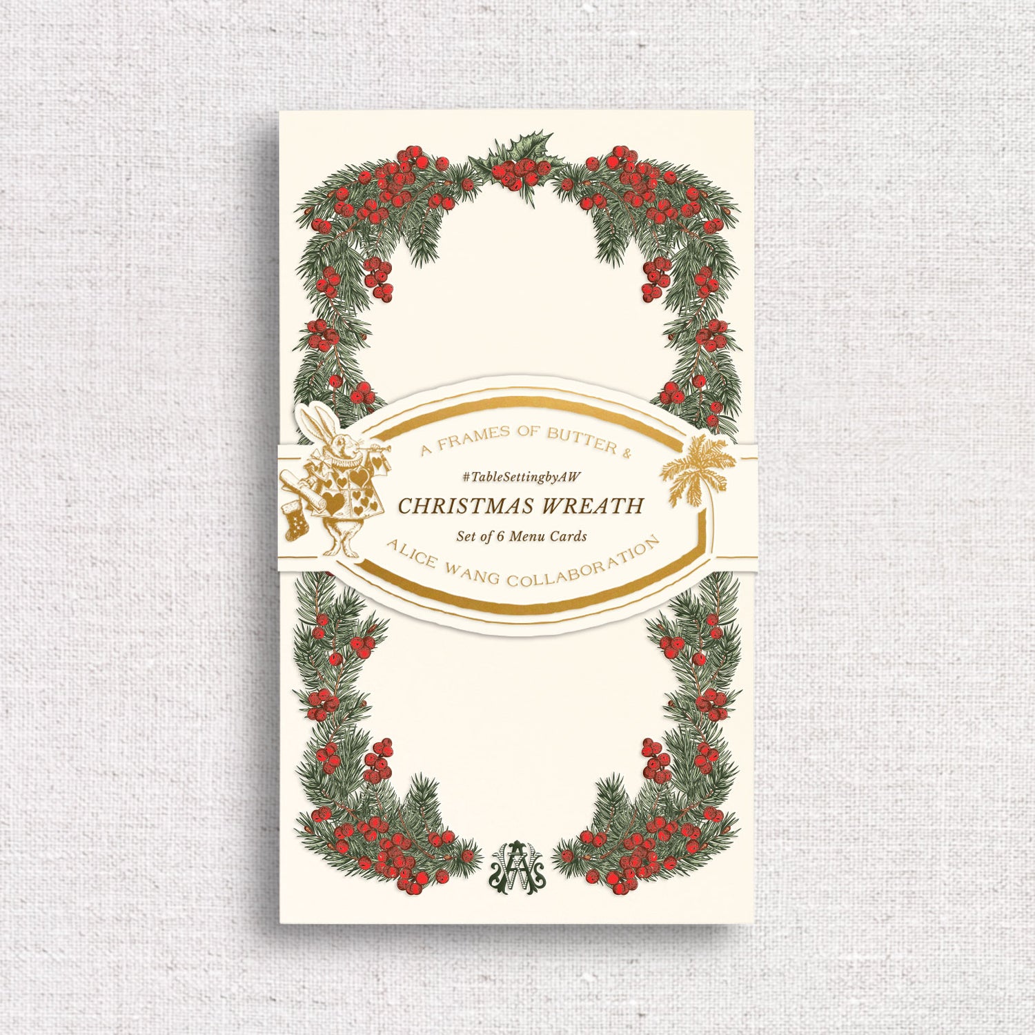 Alice x Butter Christmas Menu Card Set | Frames of Butter
